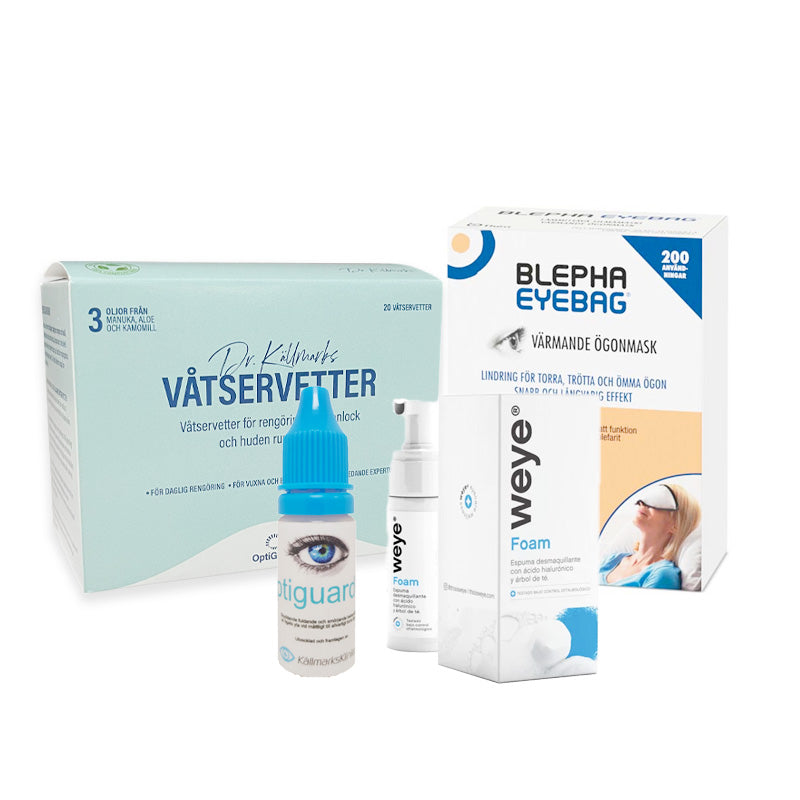 Blefarit startkit - bli av med blefarit - Utvalt av Källmarkskliniken